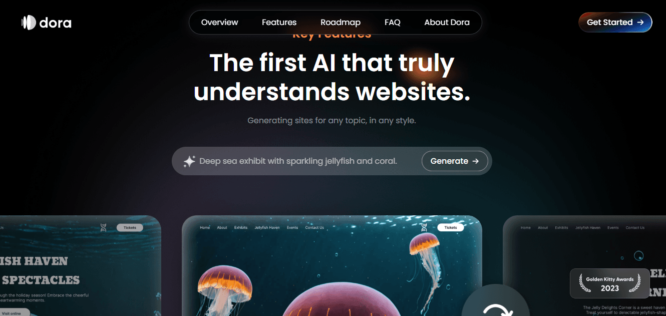 Dora AI: Website Building With AI-Powered 3D Designs